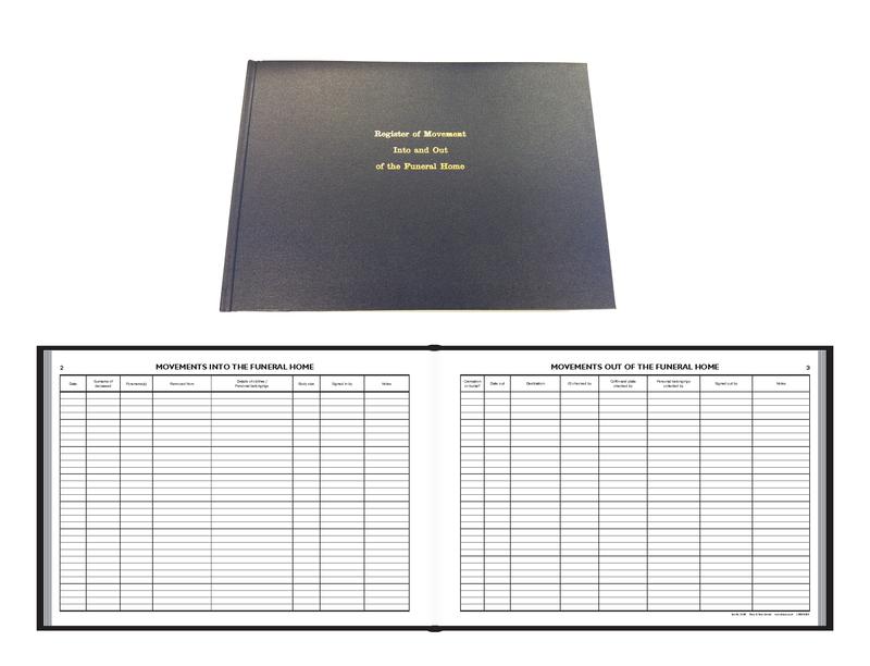 Register of Movements Into and Out of the Funeral Home | DC55 | Shaw's ...