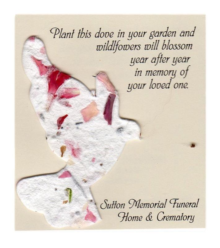 Wildflower Memorial Tokens [Doves] | MCA-003 | Shaw's Funeral Products