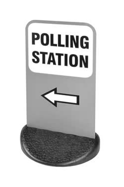 Pavement Sign - "POLLING STATION" | LE108 | Shaw's Election Supplies